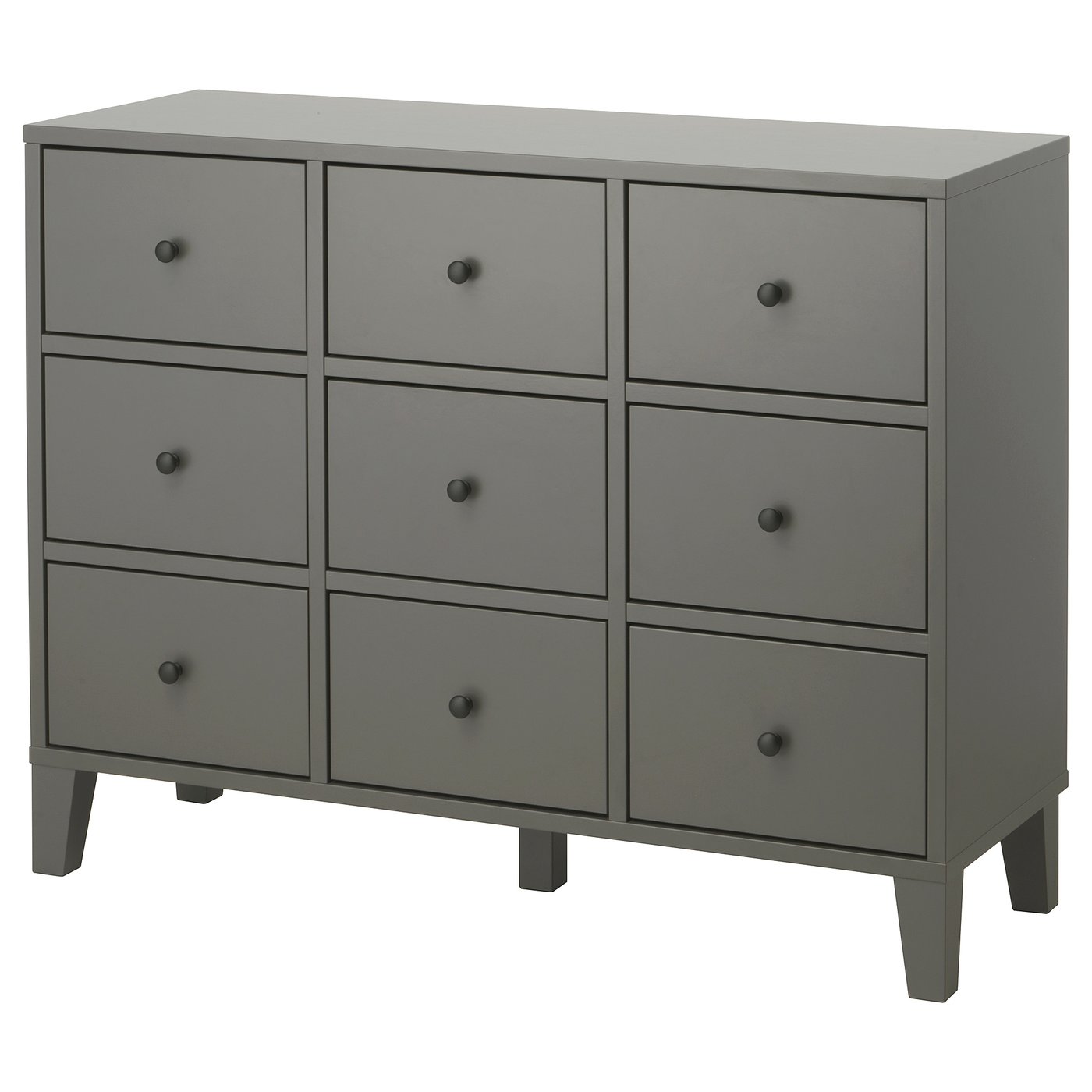 BRYGGJA Cassettiera Con 9 Cassetti Grigio Scuro IKEA