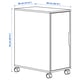 ALEX storage unit on castors, white/black, 36x76 cm - IKEA