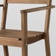 ASKHOLMEN chair with armrests, outdoor, dark brown - IKEA - IKEA