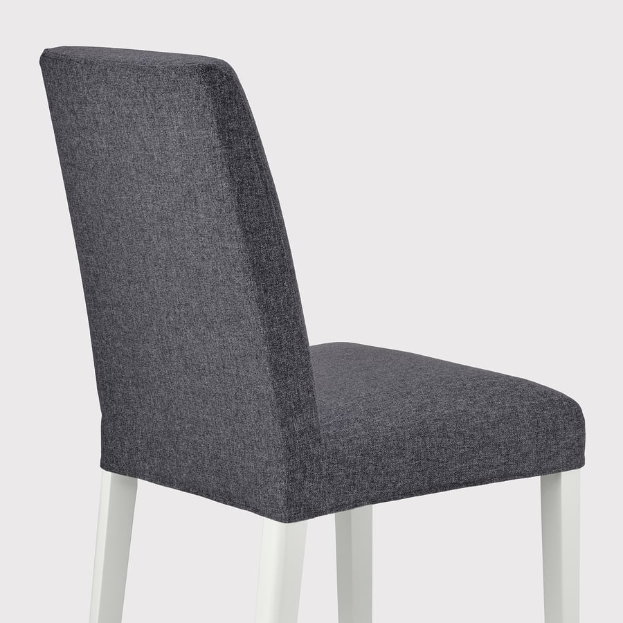 BERGMUND chair, white/Gunnared medium grey - IKEA