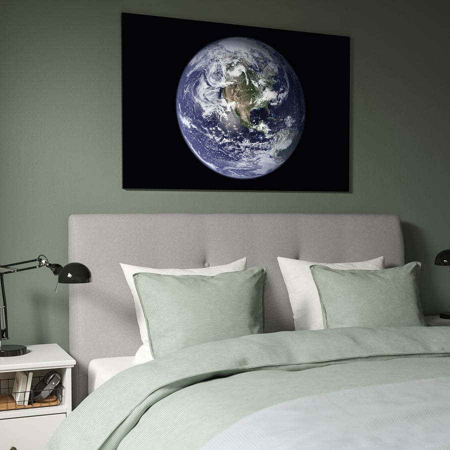 BJÖRKSTA picture, the planet Earth, 118x78 cm - IKEA