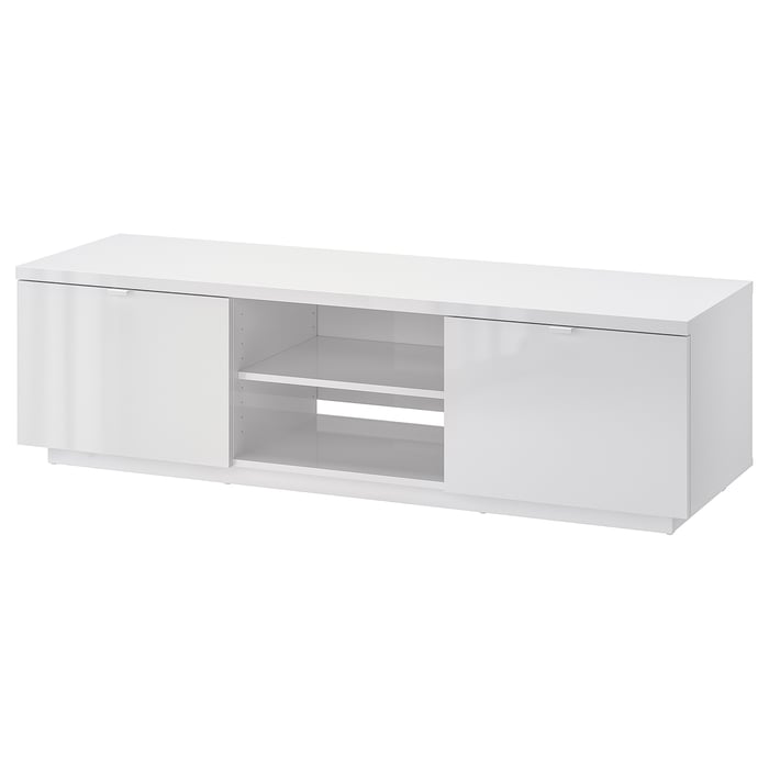 Buy BYAS TV Bench, High-Gloss White Online UAE - IKEA