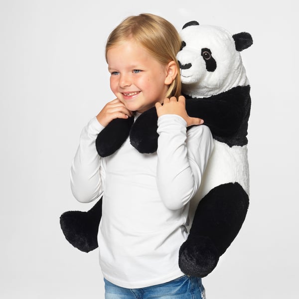 DJUNGELSKOG Soft toy, panda - IKEA