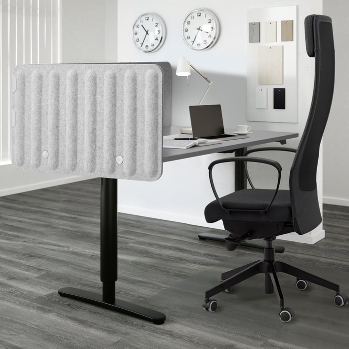 EILIF screen for desk, grey, 160x48 cm - IKEA