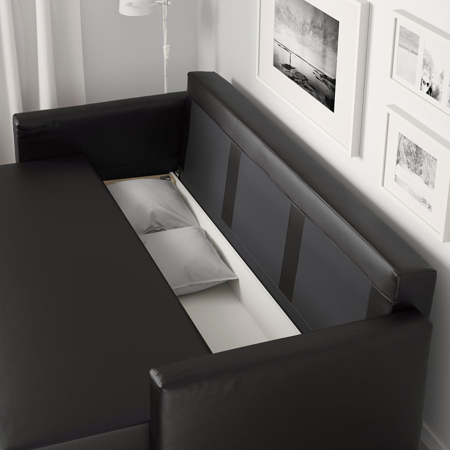FRIHETEN three-seat sofa-bed, Bomstad black - IKEA