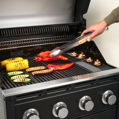 Buy GRILLTIDER 3-piece barbecue tools set, stainless steel/beech ...