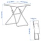 GUNDE folding table, black, 67x67 cm - IKEA