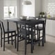 HÄGERNÄS bar table and 4 bar stools, black stained pine - IKEA