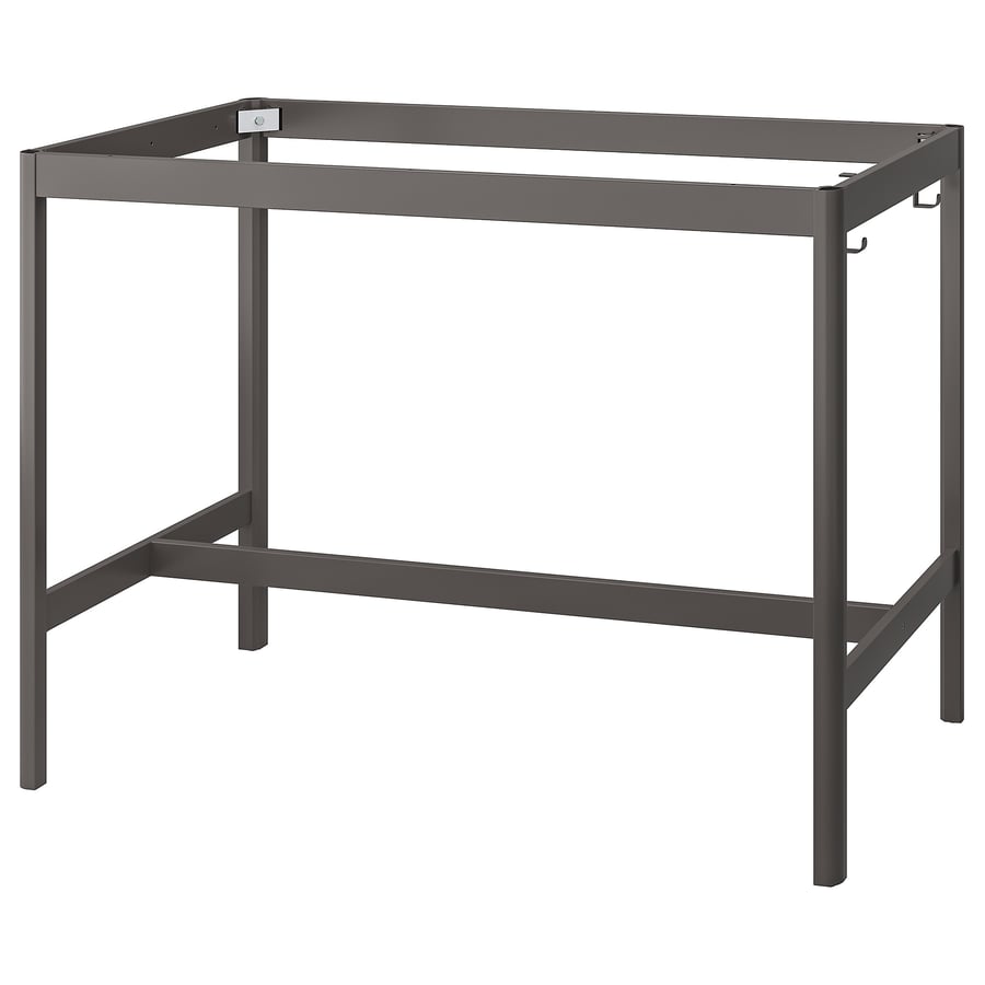 IDÅSEN underframe for table top, dark grey, 139x69x102 cm - IKEA