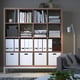KALLAX shelving unit with underframe, walnut effect/light grey white ...