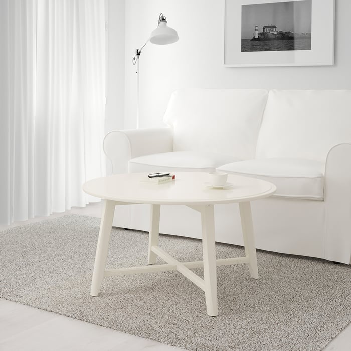 KRAGSTA coffee table, white, 90 cm - IKEA