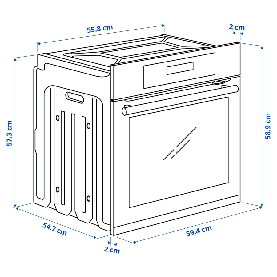KULINARISK forced air oven w pyrolytic funct, IKEA 700 stainless steel ...