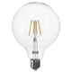 LUNNOM LED bulb E27 470 lumen, dimmable/globe clear glass, 125 mm - IKEA
