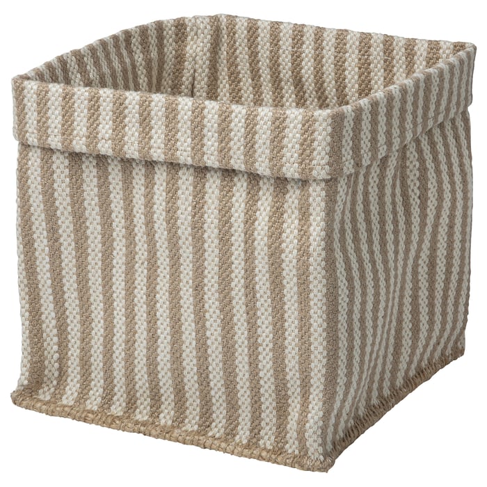 MÄVINN basket, beige/jute handmade, 30x30x35 cm - IKEA