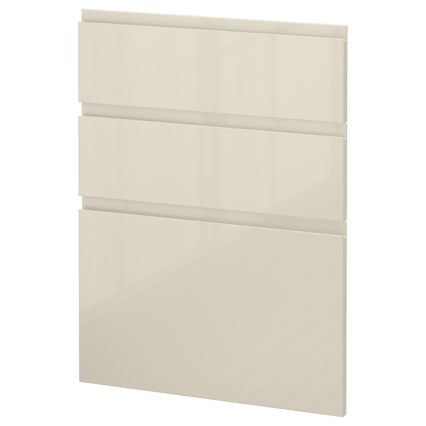 METOD 3 fronts for dishwasher, Voxtorp high-gloss light beige, 60 cm - IKEA