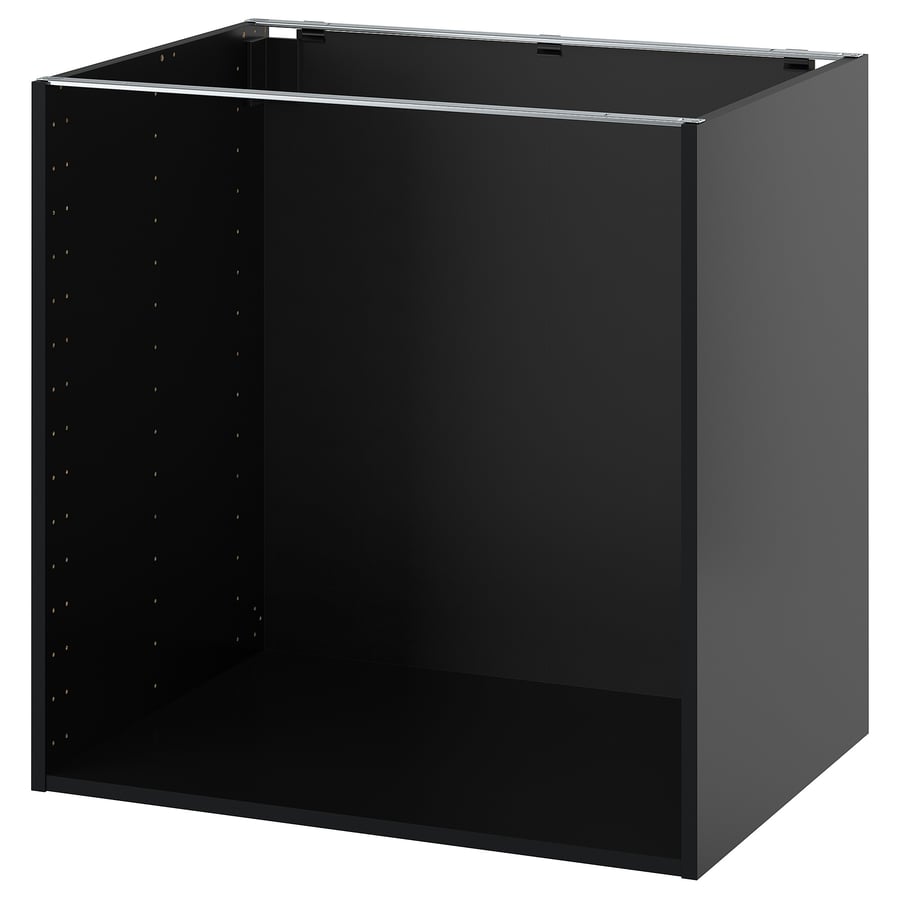 METOD base cabinet frame, black-grey, 80x60x80 cm - IKEA