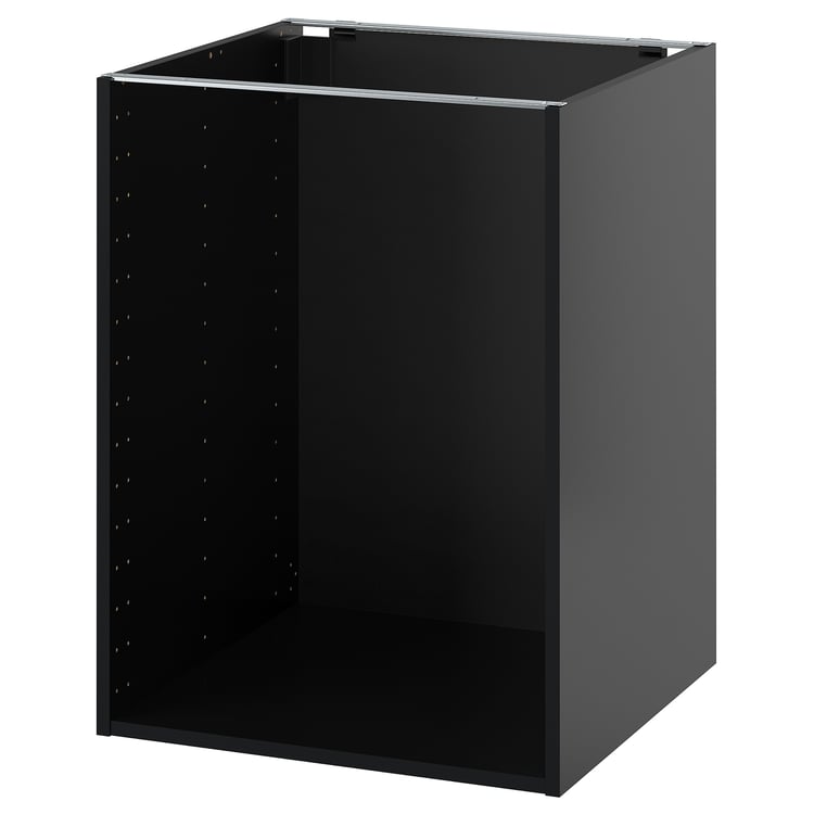 METOD base cabinet frame, black-grey, 60x60x80 cm - IKEA