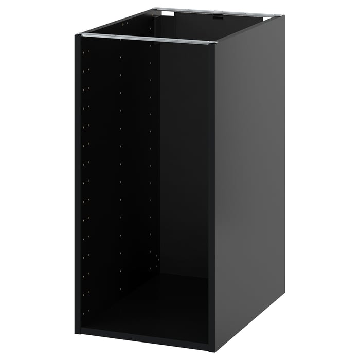 METOD base cabinet frame, black-grey, 40x60x80 cm - IKEA