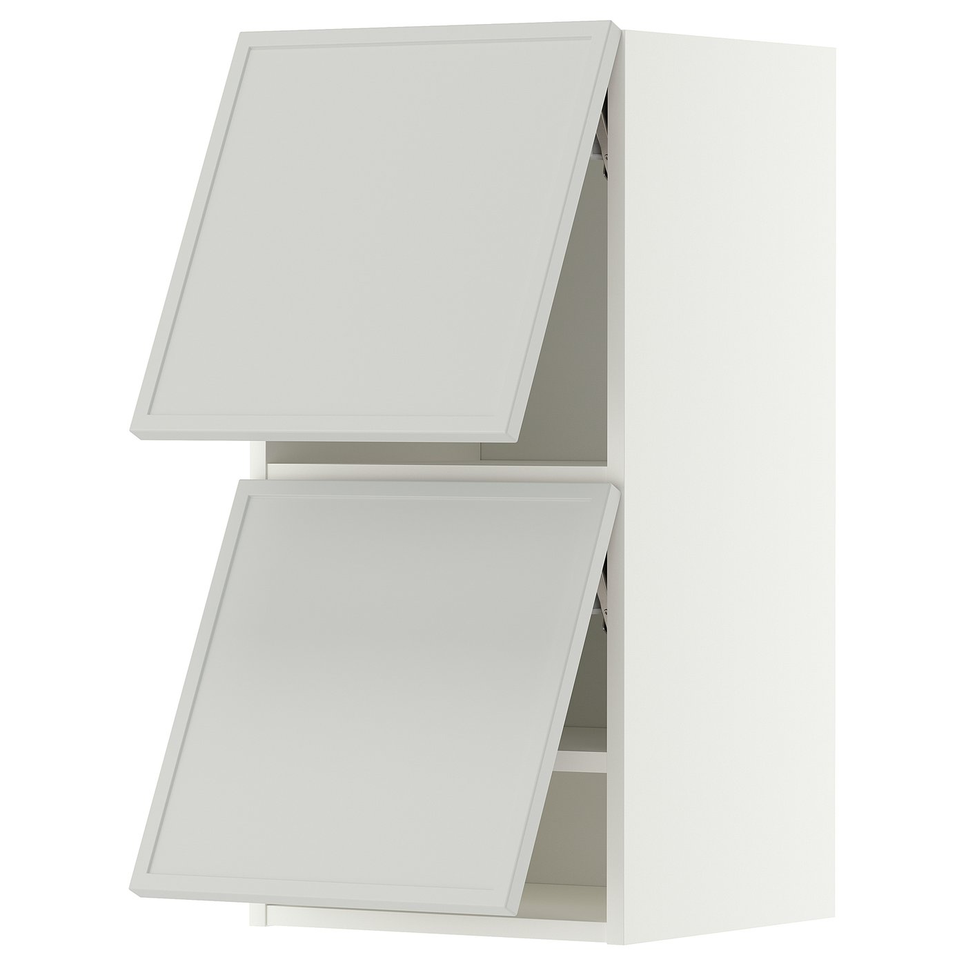 METOD wall cabinet horizontal w 2 doors, white/Aspudden light grey ...