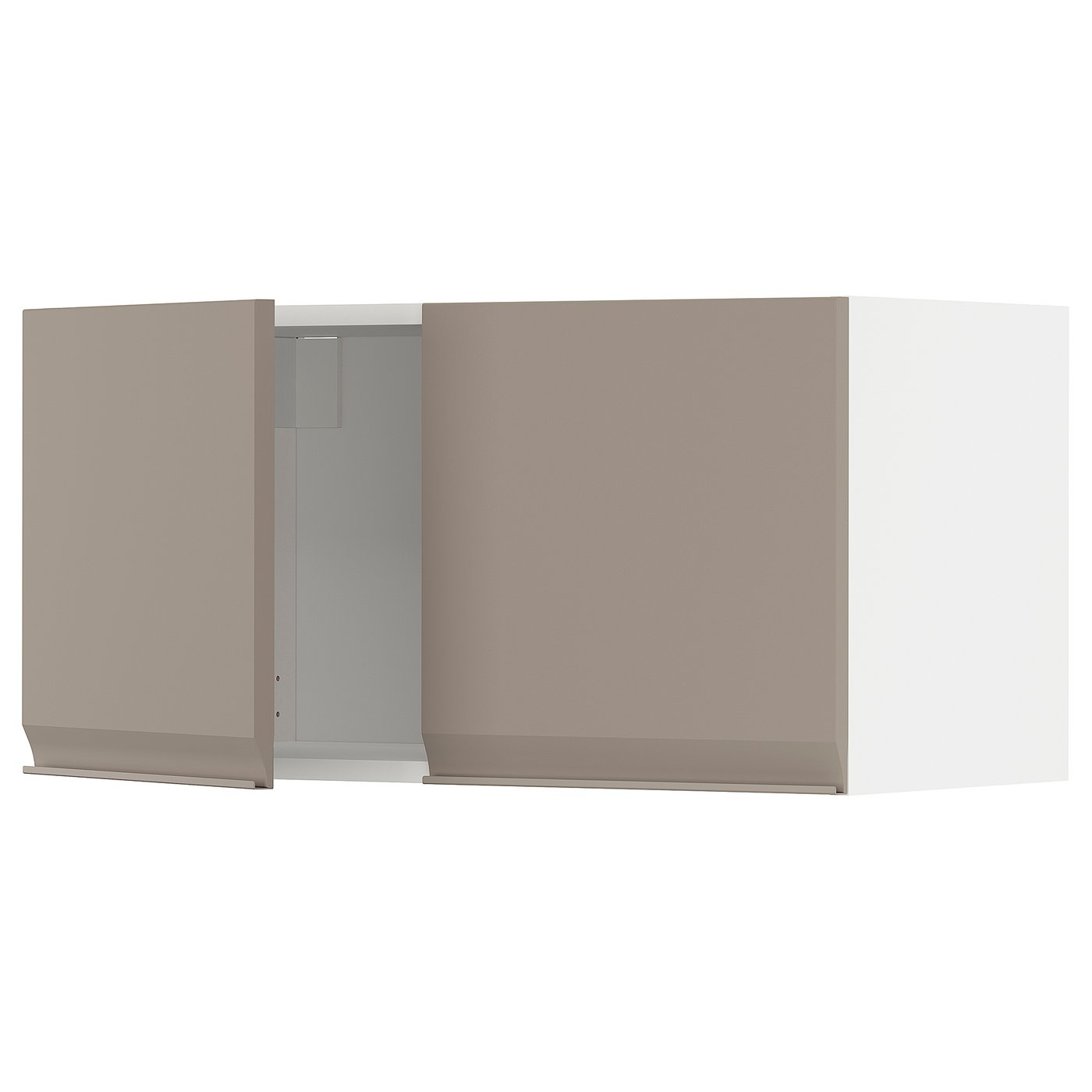 METOD wall cabinet with 2 doors, white/Upplöv matt dark beige, 80x40 cm ...