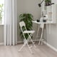 NORBERG wall-mount drop-leaf tbl w storage, white, 64x60 cm - IKEA