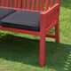 PÄRONHOLMEN bench with backrest, outdoor, red/Järpön/Duvholmen ...