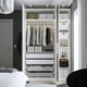 PAX / MISTUDDEN wardrobe combination, white/grey patterned, 150x60x236 ...