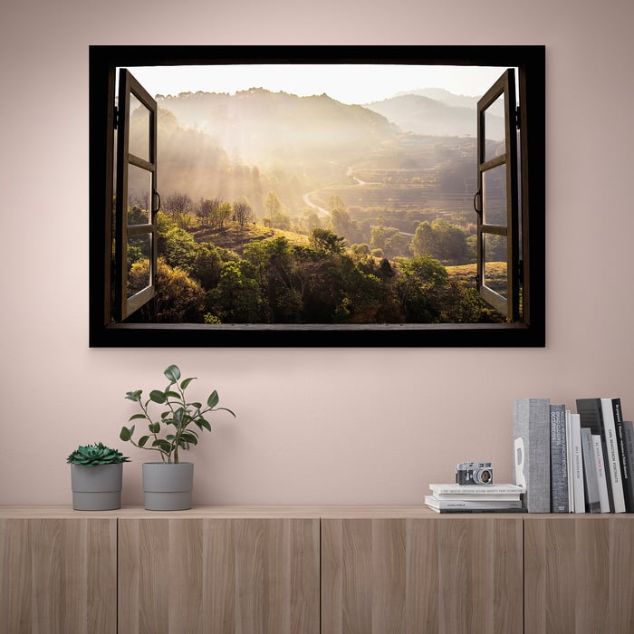 PJÄTTERYD picture, window view, 118x78 cm - IKEA