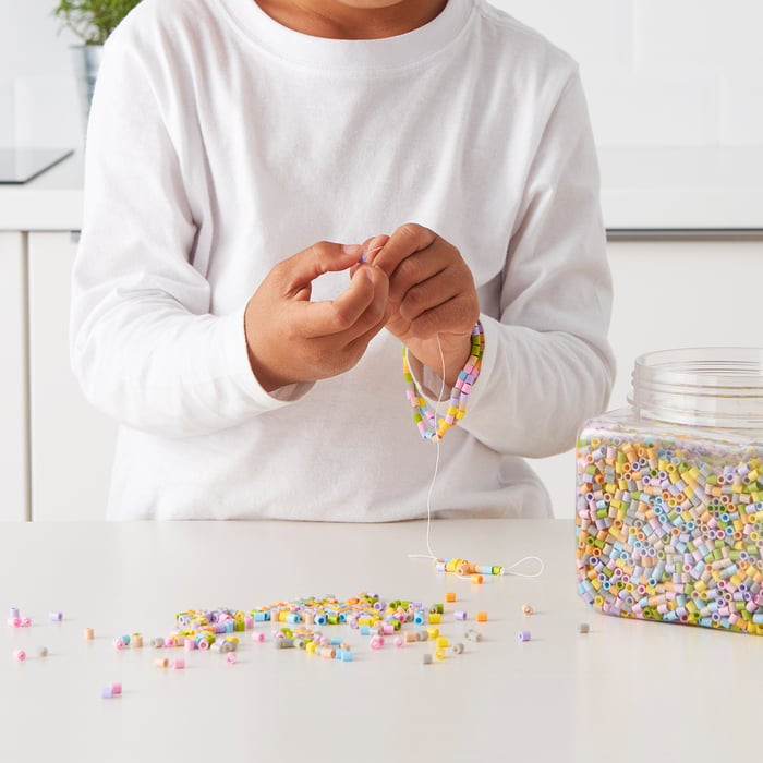 PYSSLA beads, assorted pastel colours, 600 g - IKEA