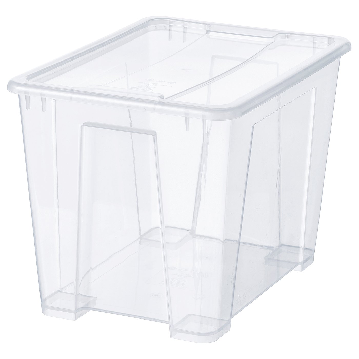 SAMLA box with lid, transparent, 39x28x28 cm/22 l - IKEA