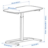 SEGRARE desk sit/stand, dark grey, 110x60 cm - IKEA