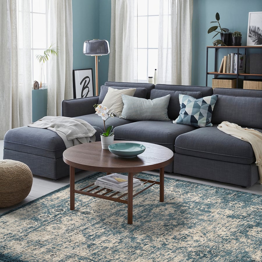 SEJLFLOD rug, low pile, blue/white, 160x235 cm - IKEA