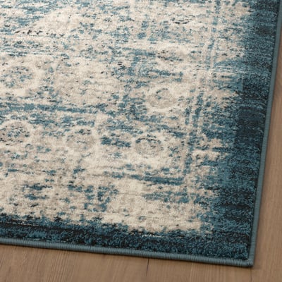 SEJLFLOD rug, low pile, blue/white, 160x235 cm - IKEA
