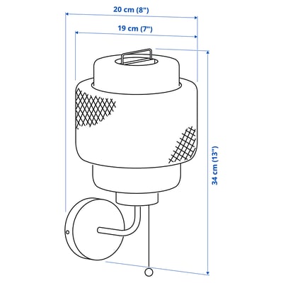 SINNERLIG wall lamp, wired-in installation, bamboo/handmade - IKEA
