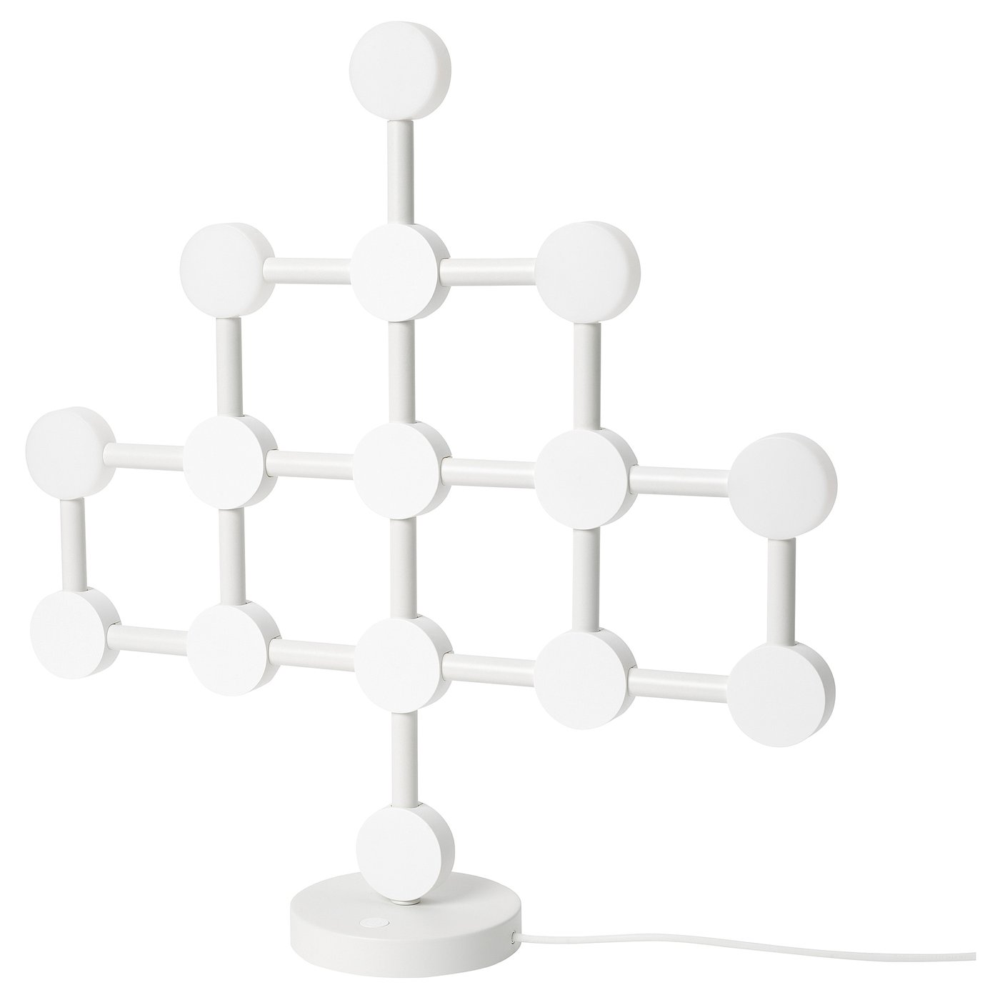 STRÅLA مصباح طاولة LED, أبيض, 47 سم - IKEA