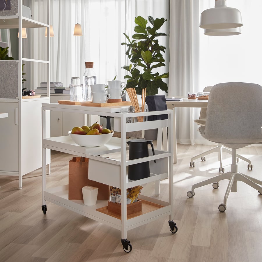 TROTTEN trolley, white, 80x40 cm - IKEA