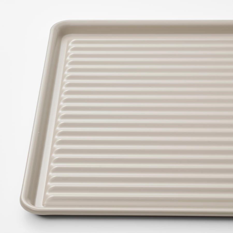 VÄLVÅRDAD dish drainer, beige/galvanised, 52x35 cm - IKEA