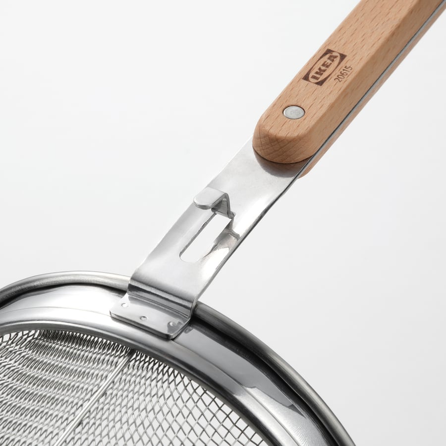 VARDAGEN noodle strainer, stainless steel/beech, 30 cm - IKEA