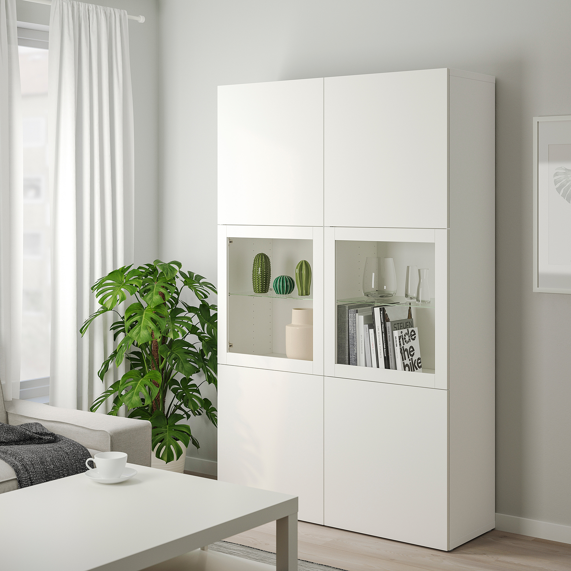 BESTÅ Vitrine - weiß Lappviken/Sindvik Klarglas weiß - IKEA Österreich