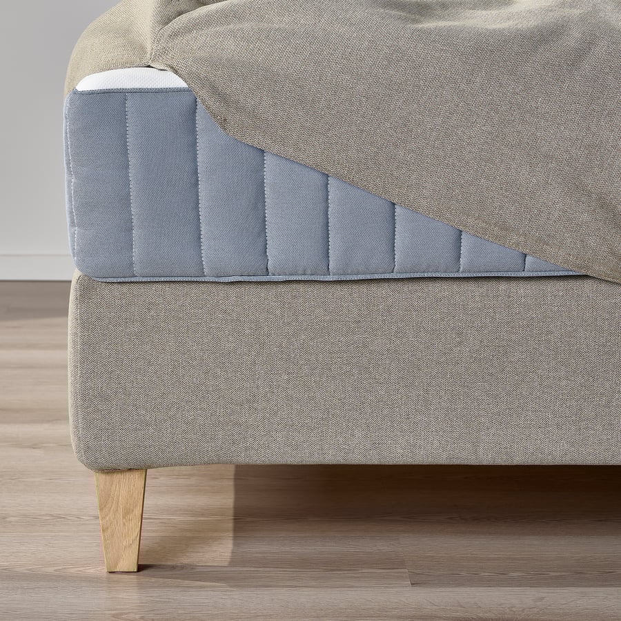 LILLFJÄLLET Boxspringbett, Valevåg fest/Nisseholm Tibbleby beige ...