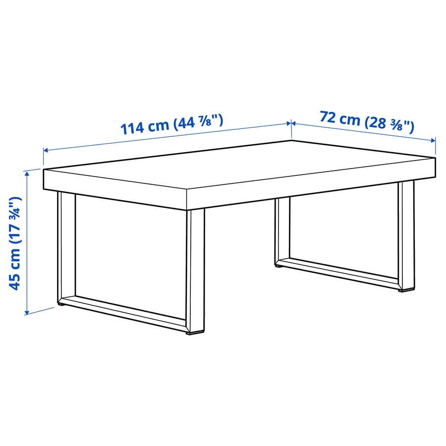 TARSELE Couchtisch, Eichenfurnier/schwarz, 114x72 cm - IKEA Österreich