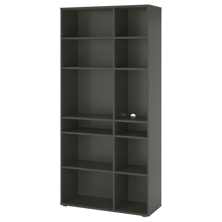 VIHALS Regal + 10 Böden, dunkelgrau, 95x37x200 cm - IKEA Österreich