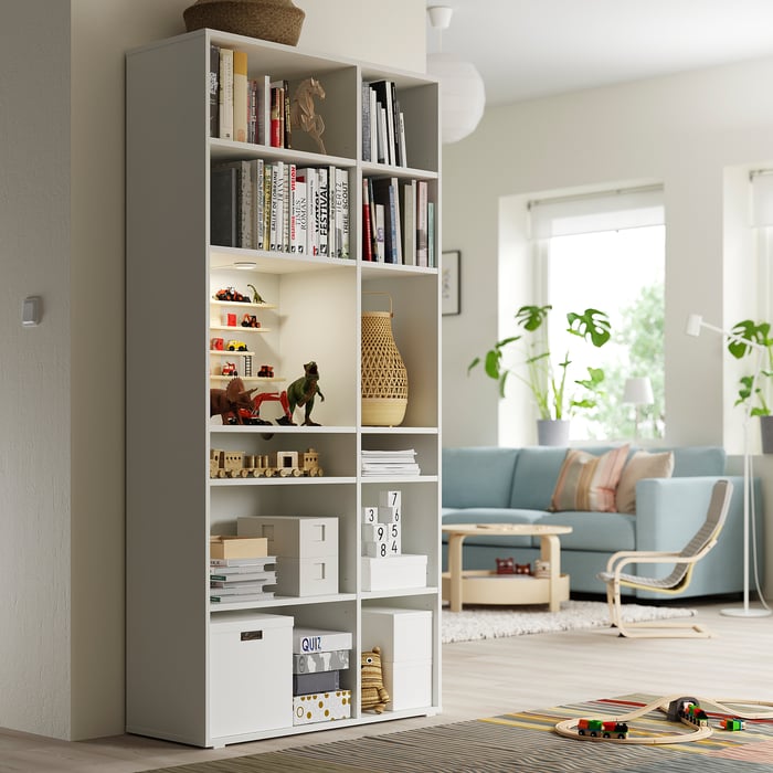 VIHALS Regal + 10 Böden, weiß, 95x37x200 cm - IKEA Österreich