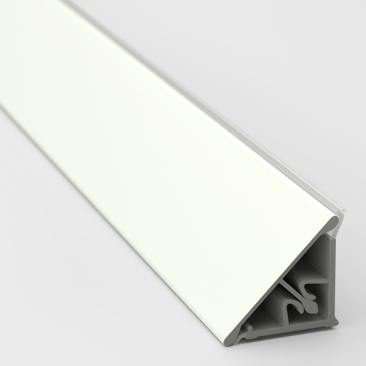 BASKETORP wall finishing strip, white/aluminium - IKEA Austria