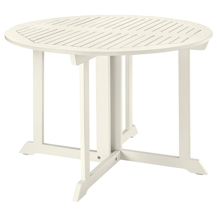 BONDHOLMEN table, outdoor, white/beige, 108 cm - IKEA Austria