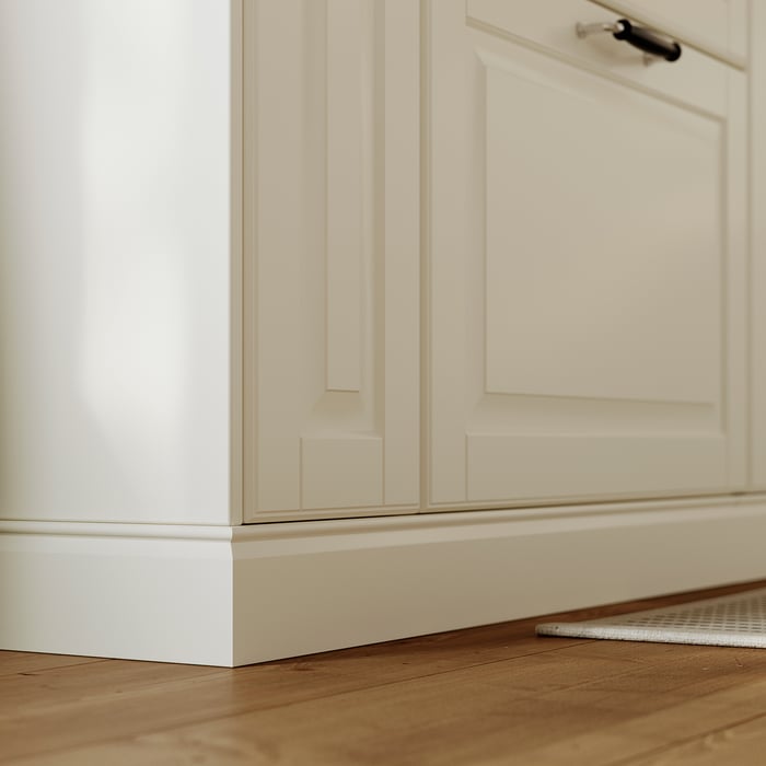 FÖRBÄTTRA decorative plinth, off-white, 221x8 cm - IKEA Austria