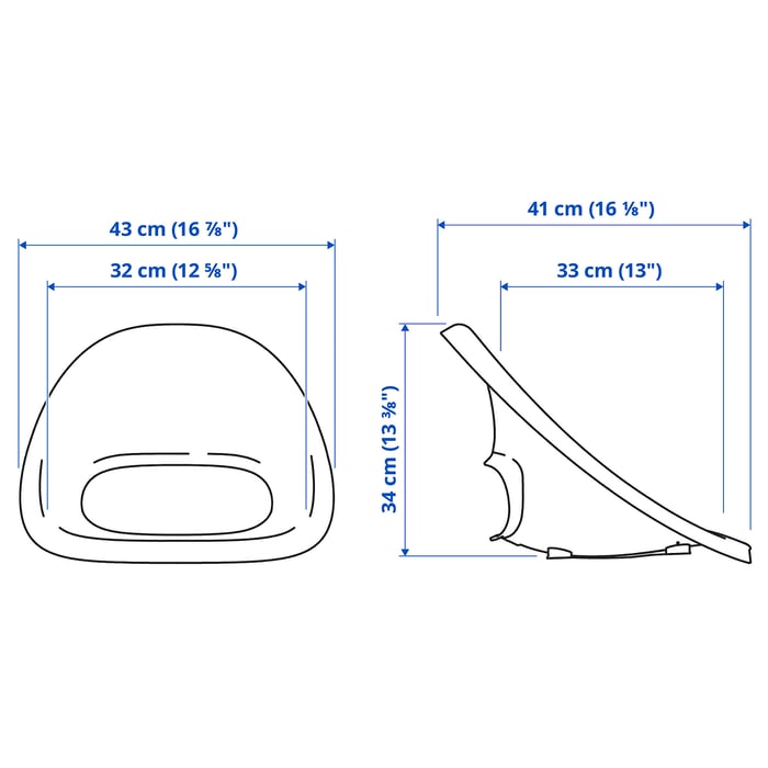 LOBERGET seat shell for junior chair, white - IKEA Austria