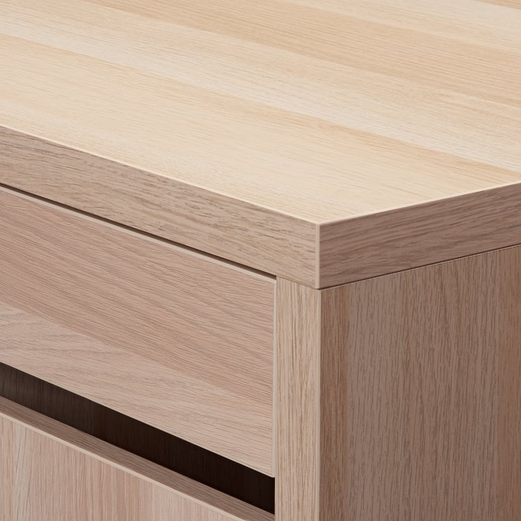 MICKE drawer unit on castors, white stained oak effect, 35x75 cm - IKEA ...