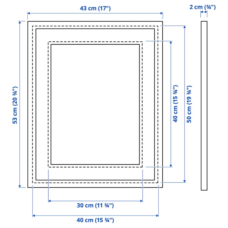 SILVERHÖJDEN frame, gold-colour, 40x50 cm - IKEA Austria