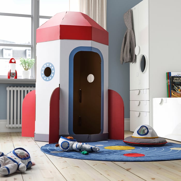 AFTONSPARV children's tent, rocket white/red - IKEA
